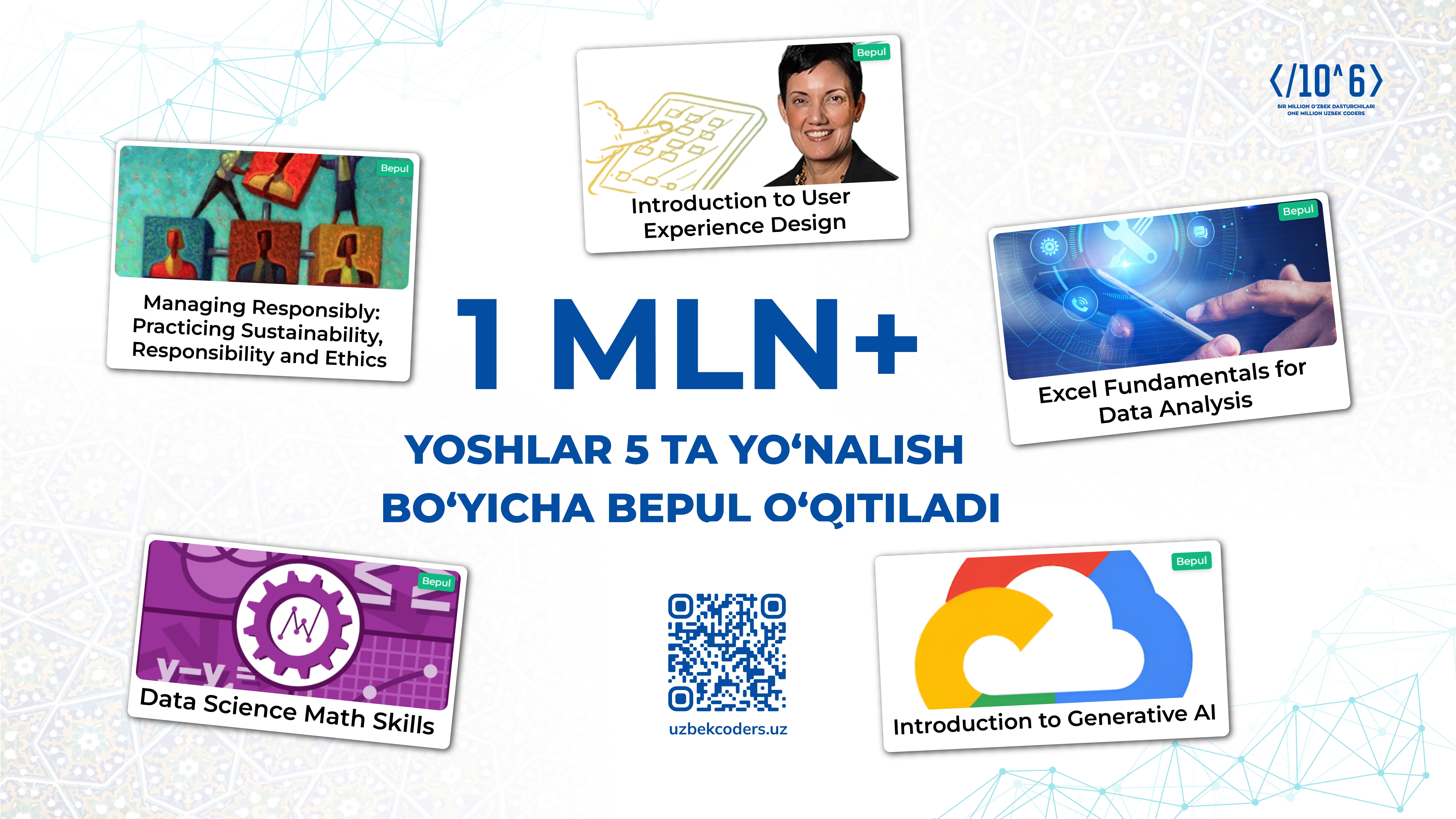 Bir million o‘zbek dasturchilari - One million uzbek coders